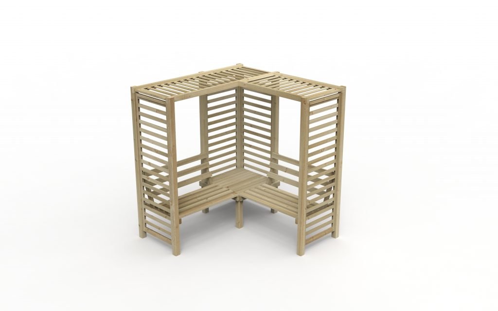 Forest Garden Firenze Corner Arbour | Stylish Wooden Garden Seating ...