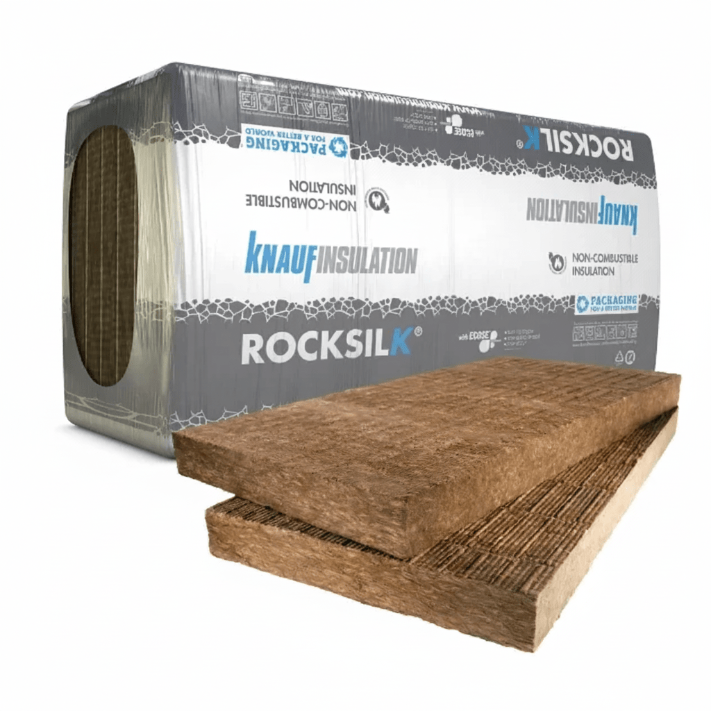 Knauf Rocksilk RS100 75mm Mineral Wool Insulation Slab - 2.88m2 ...