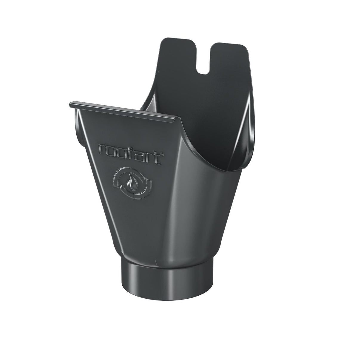 125mm to 87mm Anthracite Gutter Outlet Steel – Trusted Building Supplies